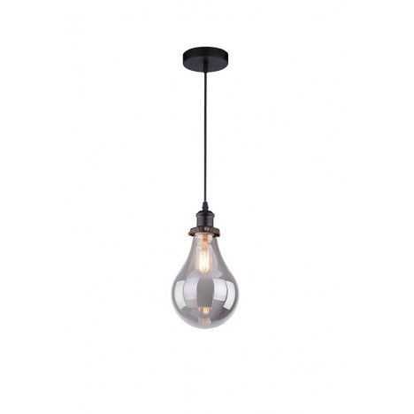 RUSTIK 119 visilica 1xE27 BLACK/SMOKED GLASS BB Link - Rasveta Eurolight