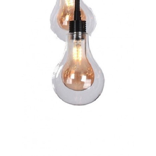 RUSTIK 77 luster 12xG4 BLACK/CLEAR GLASS BB Link - Rasveta Eurolight